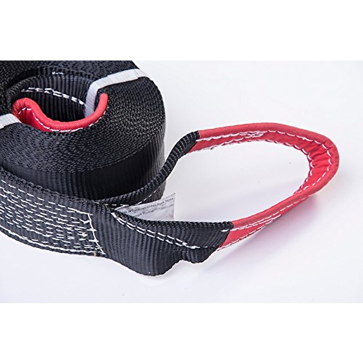 HiGear 3" X 30' Tow Strap 6.5 Ton 3 Inch X 30 Ft. Polyester Rope with 2 Loops 14,000lb Towing Recovery by Alfa Wheels (Black, 3in 30ft 3x30)