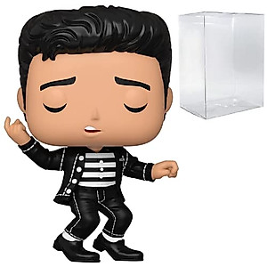 Elvis - Jailhouse Rock Funko Pop! Vinyl Figure (Bundled with Compatible Pop Box Protector Case), 3.75 ''