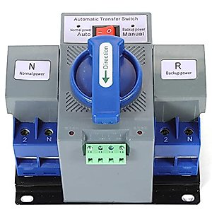 Dual Power Automatic Transfer Switch,CNCEST Generator Transfer Switch,Dual Power Automatic Transfer Switch 50HZ/60HZ 2P 63A Dual Power Generator Changeover Switch 110V