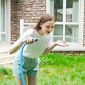 Fevone 12 ft Garden Hose, 2-Year Warranty Offered by Manufacturer, Heavy Duty Water Hose, Hybrid Polymer, Kink Resistance, 3/4" GHT Aluminum Fittings, 5/8" ID, 600 PSI, Drinking Water Safe (GH7)