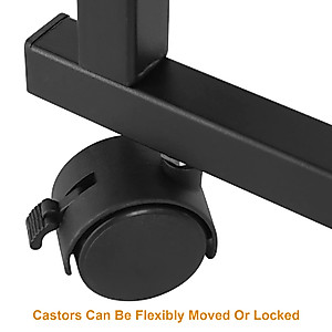 Garvee Art Drying Rack with 4 Lockable Wheels - Metal Art Storage Rack with 25 Removable Shelves, Art Organizer Height 41.5 inches for Art Studio, Artwork, Craft Room and Desktop, Black