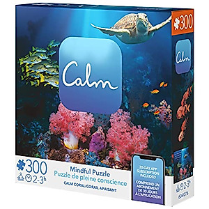 300-Piece Calm Jigsaw Puzzle for Relaxation, Stress Relief, and Mood Elevation, for Adults and Kids Ages 8 and up, Calm Coral