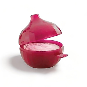 Tupperware Onion Keeper Container Red Purple