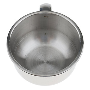 Baosity 5 Pc Durable Stainless Steel Mens Barber Shaving Mug Bowl Soap Cup for Brush