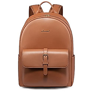 LOVEVOOK Leather Backpack Purse for Women, Casual Backpack for Girls, Cute PU Satchel School Backpack, Water Resistant Travel Backpack, Fashion Bookbag Purse