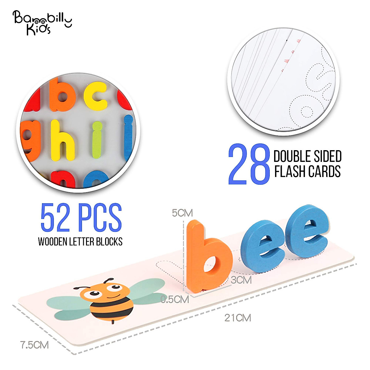 See and spell learning toy, spelling game, kids educational toys, learning game, matching letter game, wooden alphabet letters and flash cards, fun learning activity for preschool kids, play and learn