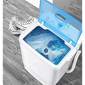 MingrXieh Portable Washing Machine and Mini Electric Shoe Washing Machine, 5.0Kg Automatic Washing Machine 2-4 Pairs of Shoes Washing Capacity, for Apartment Dormitory