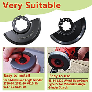 43-54-1220 Angle Grinder Safety Guard Fits for Milwaukee Angle Grinder 2780-20, 2781-20, 6117-30, 6117-31, 6124-30(5" Wheel Blade Guard)