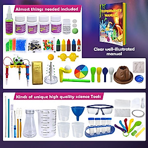 UNGLINGA 150 Experiments Science Kits for Kids, S.T.E.M Project Educational Toys for Boys Girls Birthday Gifts Ideas, Volcano, Chemistry Lab Scientific Tools Scientist Set