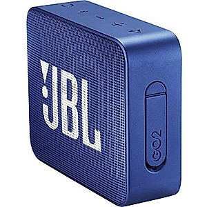 JBL GO2 Portable Bluetooth Speaker with Rechargeable Battery, Waterproof, Built-in Speakerphone, Blue