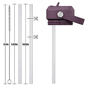 CHEETAH Straw Lid for Yeti Rambler Water Bottle 18 oz,26 oz,36 oz,46 oz,12 oz,64 oz,Straw Cap,Straws and Brush Include (Nordic Purple)