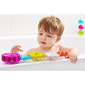 Boon COGS Baby Bath Toys - Gear Themed Sensory Baby Toys for Bathtub - Multicolored - Ages 12 Months and Up - 5 Count