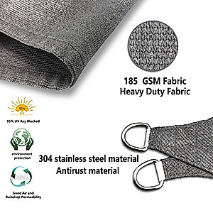 Tronssien Rectangle 8'x12' Sun Shade Sail,95% UV Blockage Canopy Awning for Outdoor Patio and Garden, Yard Activities