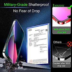 IMBZBK 3 Pack Screen Protector for iPhone 13 Tempered Glass with 3 Pack Camera Lens Protector, Accessories 9H Anti Scratch for Apple 13, 2.5D Curved, Case Friendly, Transparent