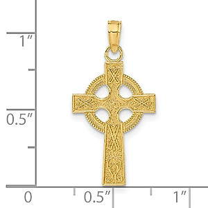 Auriga Fine Jewelry 14k Yellow Gold Celtic Cross Pendant Gift for Women