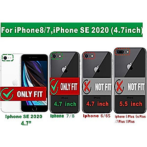 iPhone SE 2nd 2020 New/iPhone SE 3 2022, iPhone 8, iPhone 7 Case, Screen Protector Slim Shock Absorption Reinforced Corner Soft TPU Silicone Clear iPhone SE 3 2022 Case 4.7" (Clear)