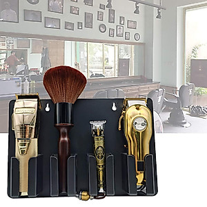 Barber Work Station Clipper Holder, Barber clipper keeper, Barber Clipper Organizer. (Black Wall mount)