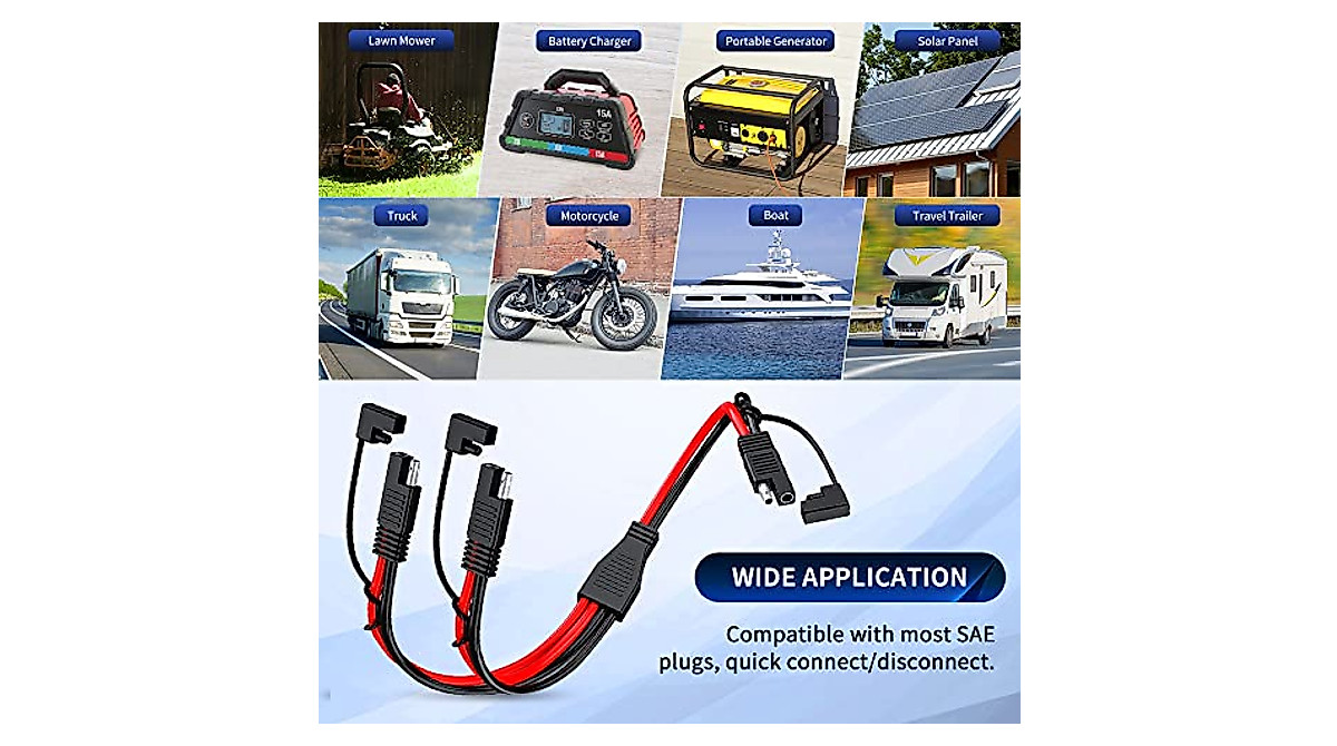 ELECTOP 10AWG SAE Y Splitter Cable - 2 Way Connector