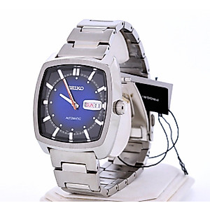 SEIKO Recraft Automatic Watch - Blue Dial, Stainless Steel, Day/Date Calendar, 50m Water Resistant, 41hr Power Reserve