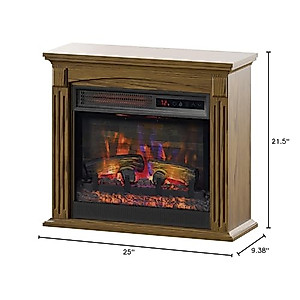 duraflame® Wall Mantel with Infrared Quartz Electric Fireplace and Crackling Sound