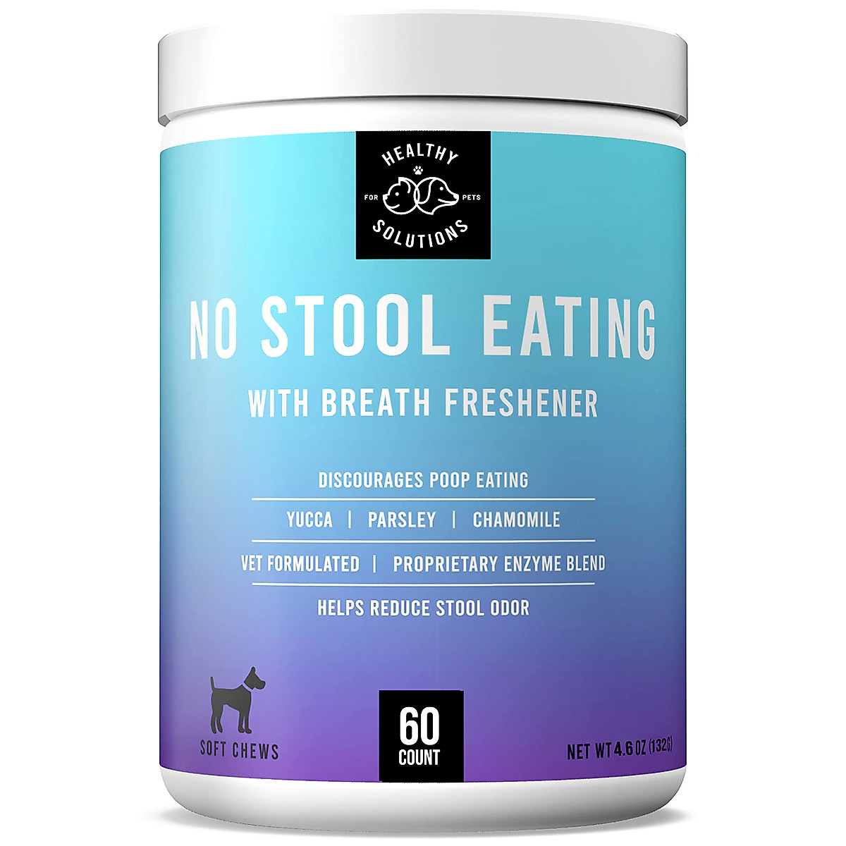 Deterrent for Dogs Eating Poop - Coprophagia No Poo Chews Prevent Dog from Eating Stool - Chew Enhanced with Breath Freshener, Enzymes, & Probiotics to Help Ease and Stop This Nasty Habit | 60ct