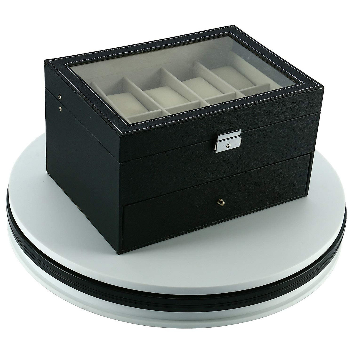 Xeternity-Made XMSound Rotating Display Stand,18inch/45cm 110V Electric Motorized Rotating Turntable Display Stand (White)