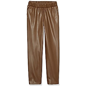 The Drop Women's @lisadnyc Faux Leather Pull-On Jogger, Coffee Bean, XL