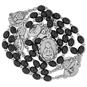 Venerare Traditional Catholic Seven Sorrows Rosary (Black Wood)