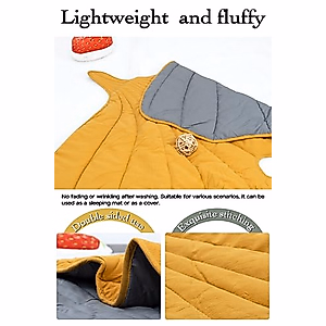 TOPTREE Dog Blanket Decor 3D Leaves Shaped Pet Blanket Cushion Household Dog Bed Cat Bed Pet Blanket Warm Soft Plush Blankets for Dog Blankets and Cat Blanket, Couch, Sofa (50"x45",Yellow)