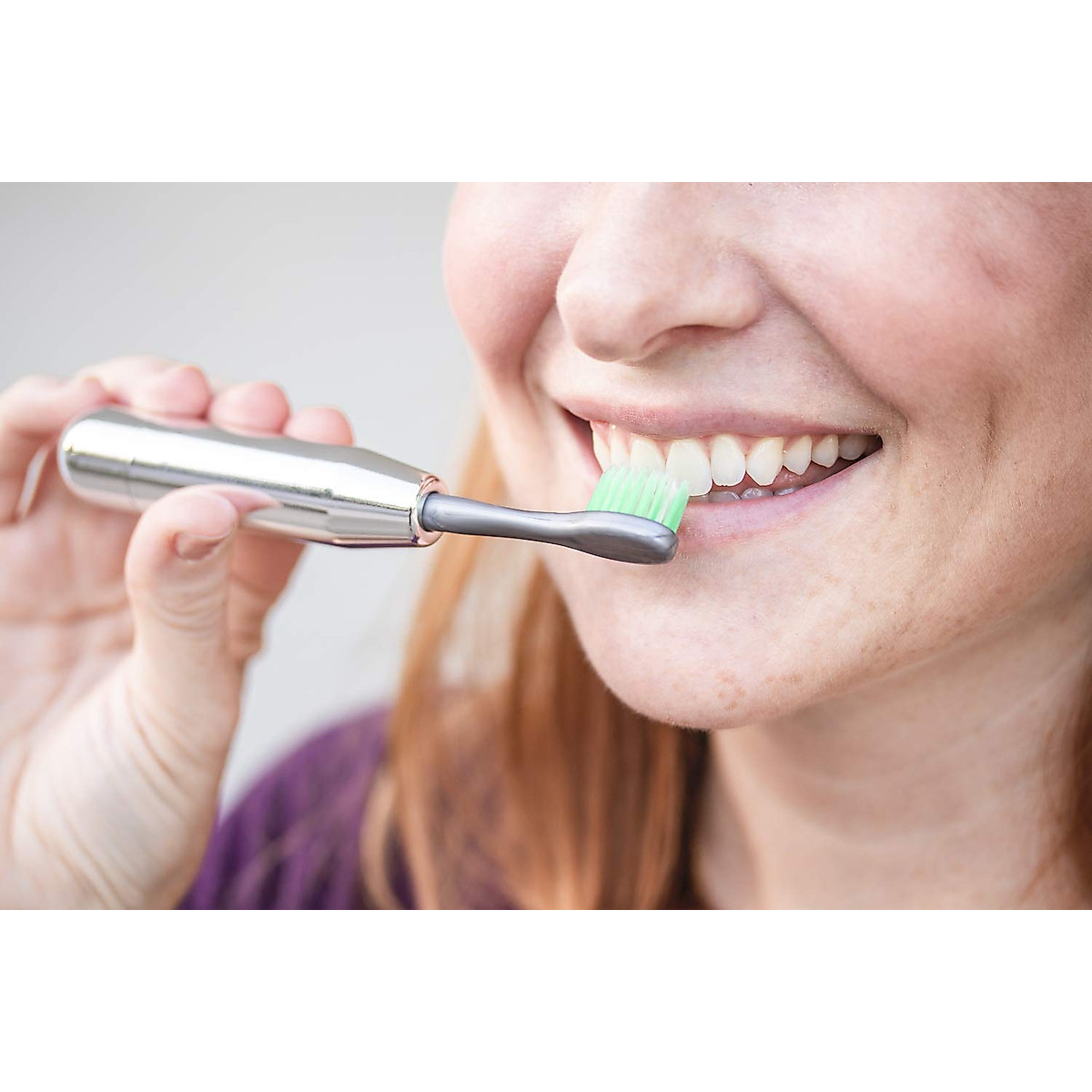 SonicPowerUSA Micro Sonic Toothbrush - Portable and Powerful Toothbrush with Rechargeable Batteries - Lightweight Electric Toothbrush with Changeable Brush Heads - Great for Travel and Easy to Use