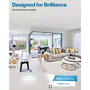 Sunco 10 Pack BR20 LED Bulbs Indoor Flood Light R20 Dimmable CRI93 2700K Soft White 50W Equivalent to 7W, E26 Medium Base, Recessed Can Lights for Home Living Area Ceiling Lights - UL