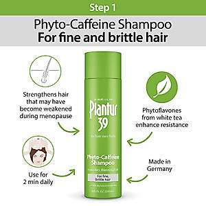 Plantur 39 Phyto Caffeine Women's 3 Step System for Fine, Thinning Natural Hair Growth - Shampoo, Conditioner, Tonic