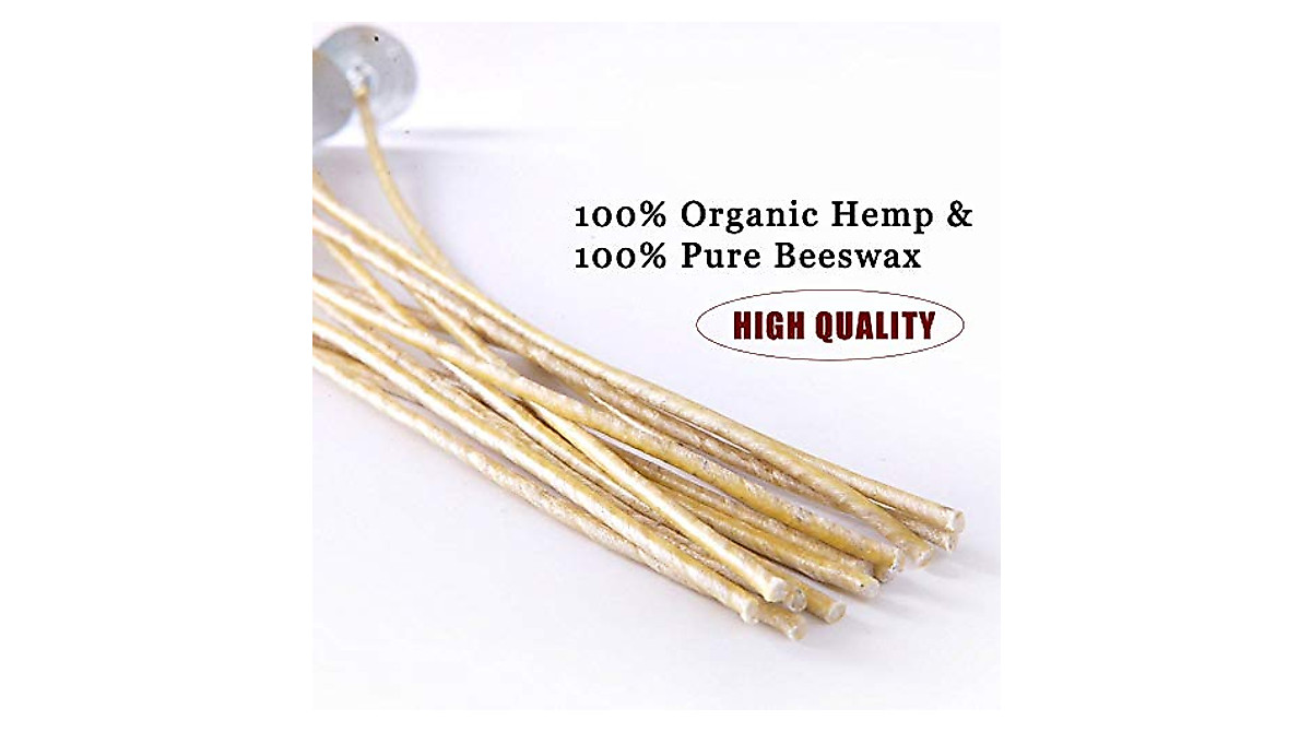 EricX Light Organic Hemp Candle Wicks - Eco-Friendly 100 Pack