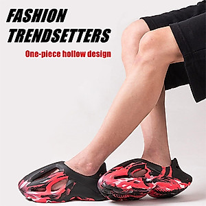 Foam Runner Shoes, Unisex Foam Runner Sneakers Pillow Cloud Shoes Non-Slip Lightweight Breathable Soft Fashion Sandals,Camouflage D,11.5/10.5