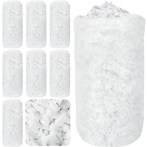 Frienda 40lbs Bean Bag Filler Bulk, Memory Foam Filling, Shredded Soft Foam Filler Stuffing for Bean Bag Refill Pillow Dog Bed Chairs Couch Cushion Stuffed Animals Arts Crafts (White)