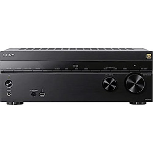 Sony STR-AN1000 7.2 Channel Home Theater 8K A/V Receiver Bundle with Deco Essentials Speaker Banana Plugs 5 Pairs, 100ft Long 16 AWG Speaker Wire and 1 YR CPS Enhanced Protection Pack
