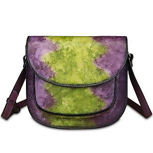 Genuine Leather Satchel for Women Vintage Purse Handmade Handbag Retro Designer Crossbody Bag (Multicolor3)