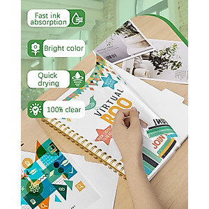Transparency Film for Inkjet Printers 30 Sheets Transparency Paper Sheets for Overhead Projector 100% Clear 8.5 x 11 Inches