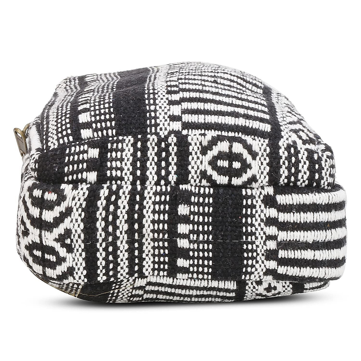 Suman Enterprises Hemp Sling Backpack- Hemp Cross body Bag- Hemp Shoulder Backpack Adjustable Strap for Men & Women (Black & White)