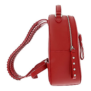 Love Moschino Red Stiched Signature Medium Backpack for womens