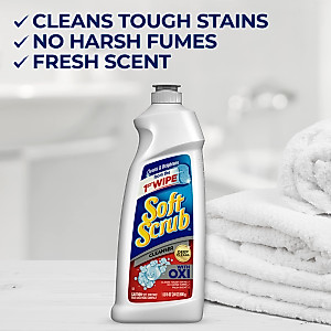 Soft Scrub Multi-Purpose Kitchen and Bathroom Cleanser with Oxi, 36 Ounce (Pack of 6)