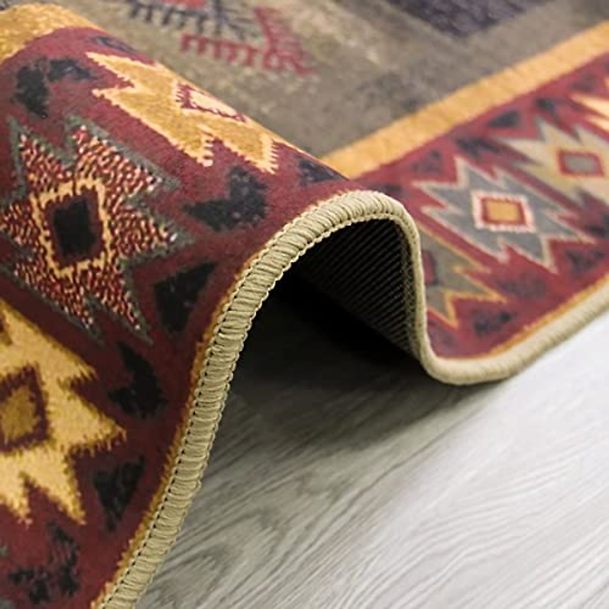 Black Animals Plants Print Pattern Living Room Area Rug Vintage European Style Rustic Rugs Bear Tree Deer Floor Carpet Mat,2'x3'