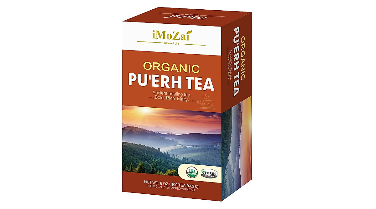 Imozai Puerh Tea Bags - 100 USDA Organic Bags