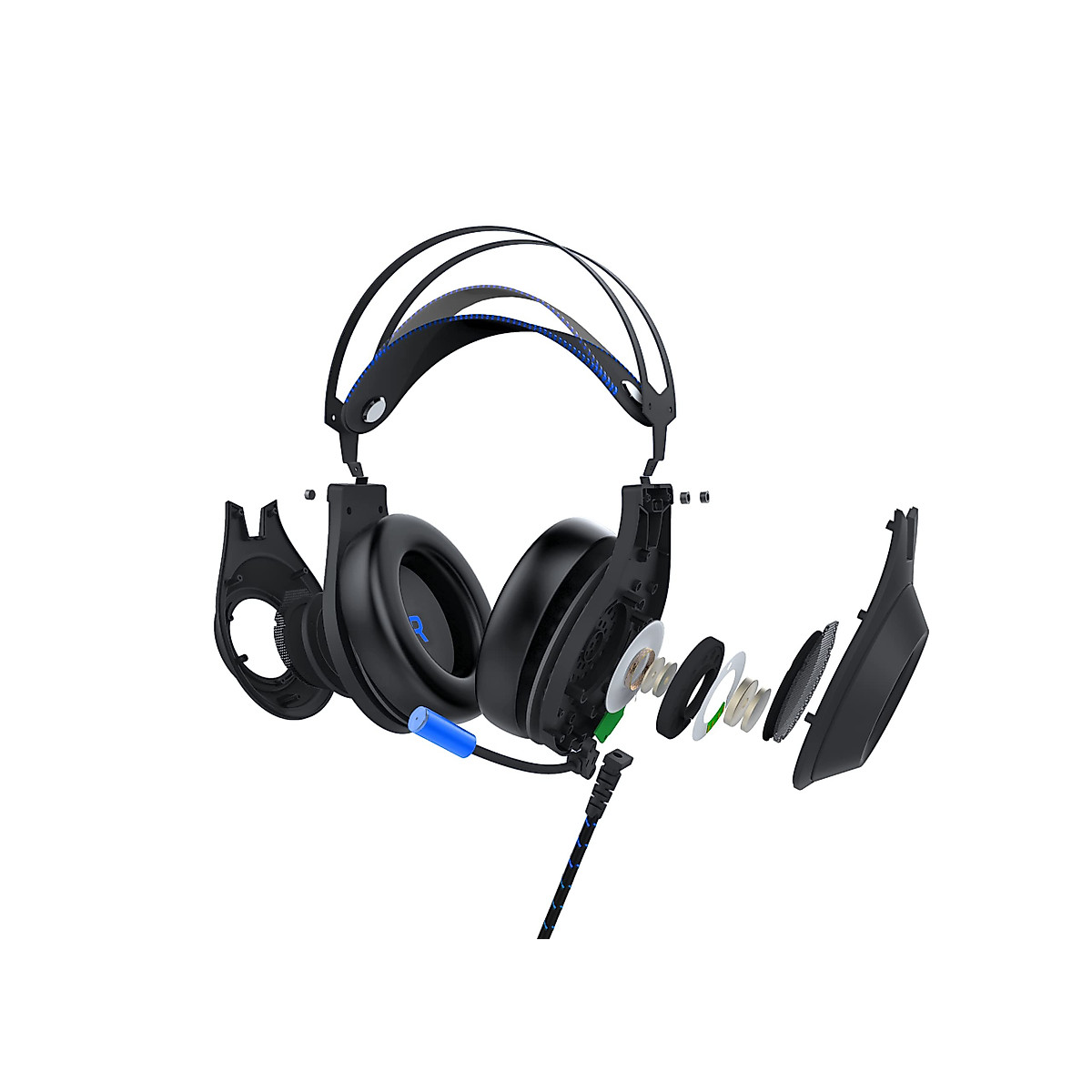 Bionik Sirex Gaming Headset with Mic for PS5: 50MM Drivers, Memory Foam, Mute Switch, Adjustable Head Beam, PS4/Xbox Series XS/Nintendo Switch OLED/PC/Mac