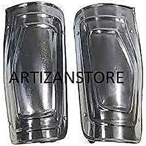 ARTIZANSTORE Medieval Mens Steel Costume Arm Guards One Size Fits Most Silver