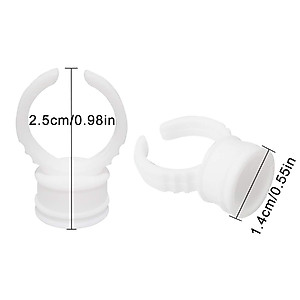 400pcs Tattoo Rings Disposable Ring Cups Glue Palette Holder Disposable Pigment Rings Plastic Makeup Rings for Nail Art Eyelash Extension