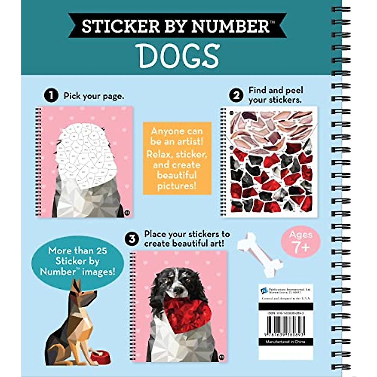 Brain Games - Sticker by Number: Dogs (28 Images to Sticker)