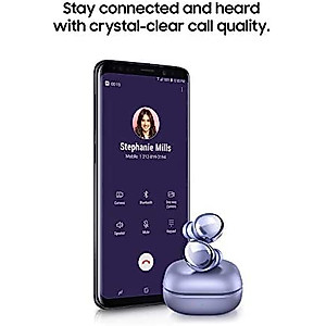 SAMSUNG Galaxy Buds Pro, Bluetooth Earbuds, True Wireless, Noise Cancelling, Charging Case, Quality Sound, Water Resistant - Phantom Violet (10w Pad) (Renewed)