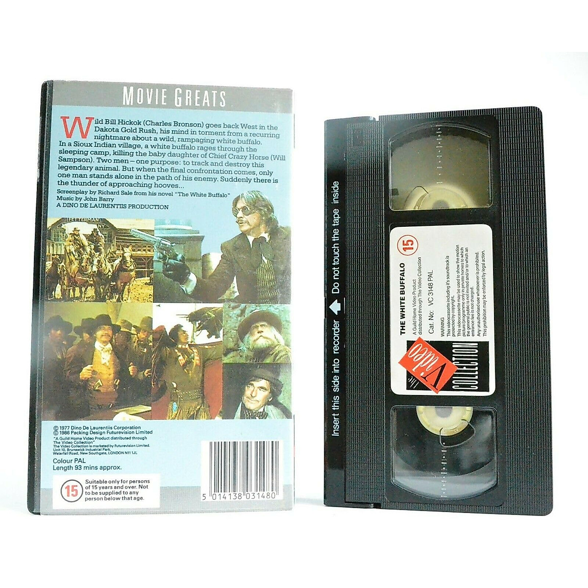 White Buffalo (1977) Western - Early-Cert - Charles Bronson/Kim Novak - Pal VHS