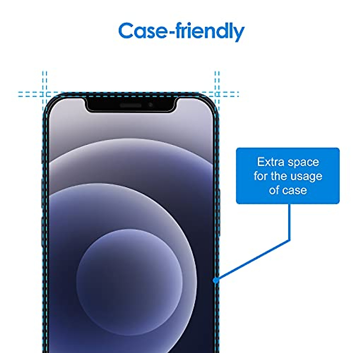 JETech Screen Protector Compatible with iPhone 12/12 Pro 6.1-Inch, Tempered Glass Film with Easy-Installation Tool, 2-Pack